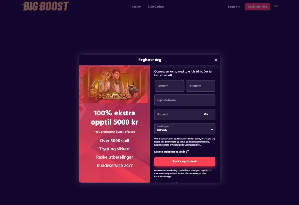 Big Boost Anmeldelse 2024 - Eksklusiv Lansering Norge